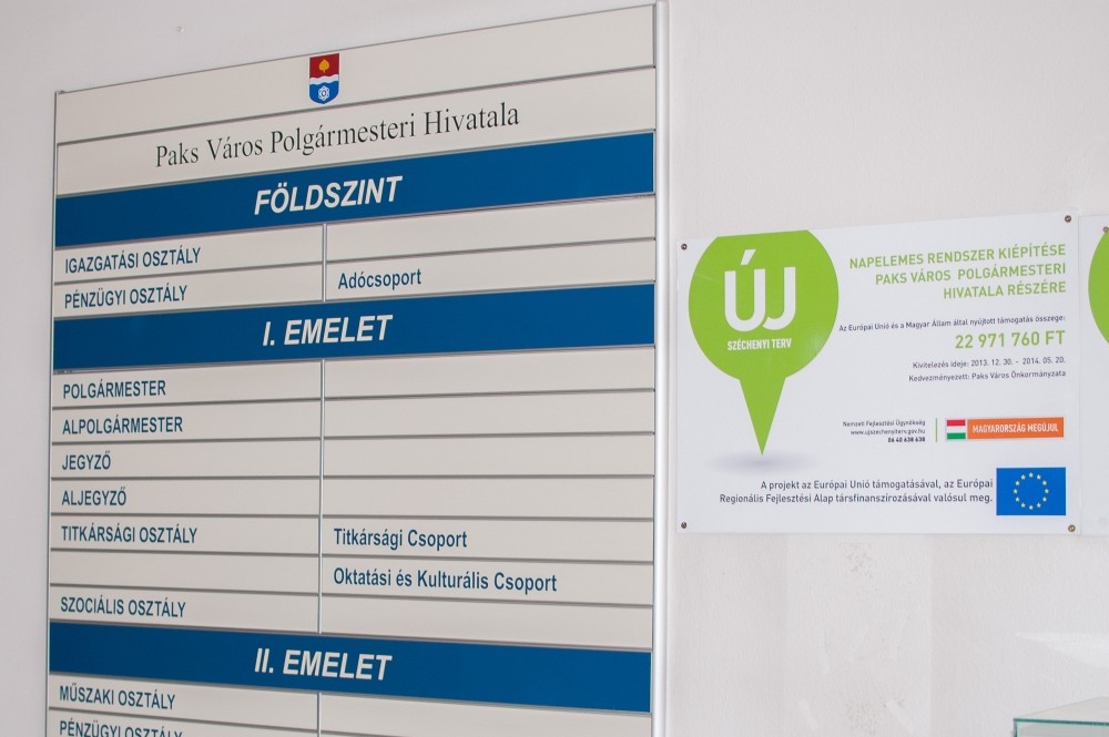 Napelemes rendszer kiépítése - Paks Város Polgármesteri Hivatal